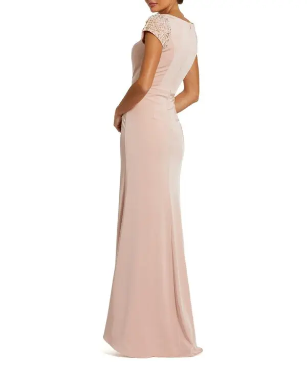 Mac Duggal Embellished Sleeve Gown