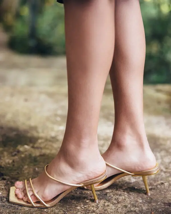 Cult Gaia Lydia High Heel Sandals - Gold