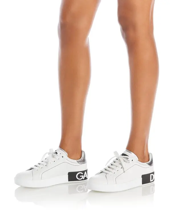 Dolce & Gabbana Low-top Sneakers - White/silver