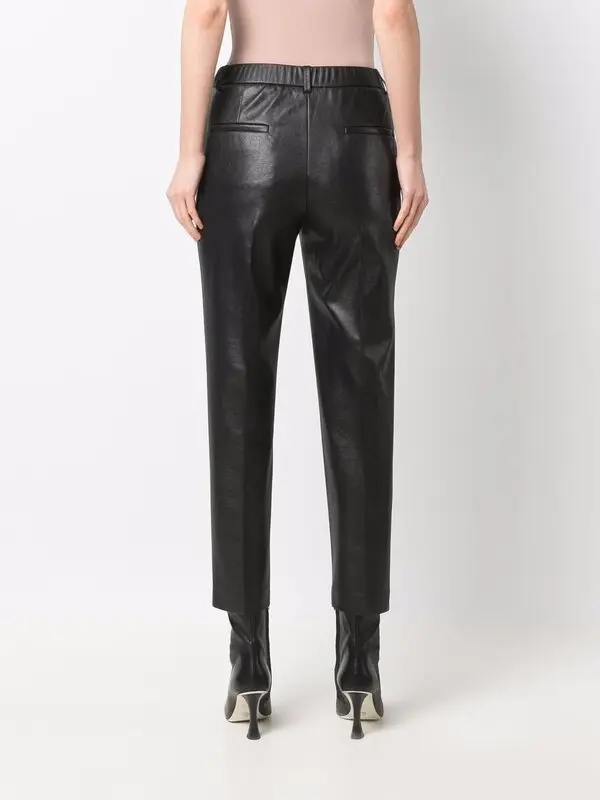 Incotex Coated Crop-leg Trousers - Black