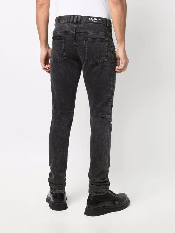 【BALMAIN】スリムフィットデニム ダークグレー 31 Balmain Grey Slim Denim Jeans – Dolce Vita Hub
