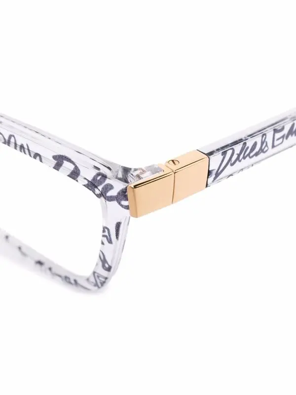 Dolce & Gabbana Slogan Cat-eye Glasses