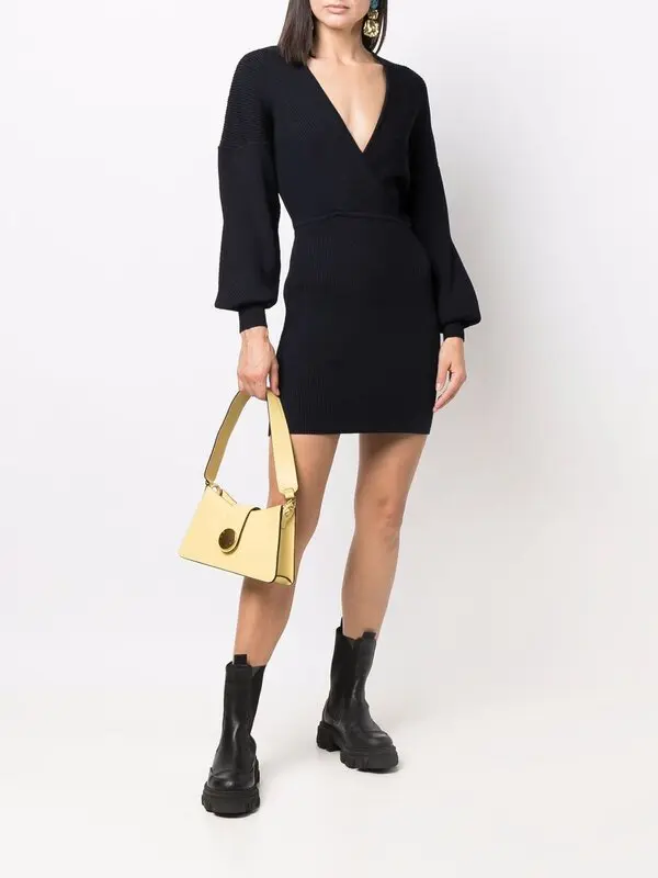 GANNI V-neck Mini Dress