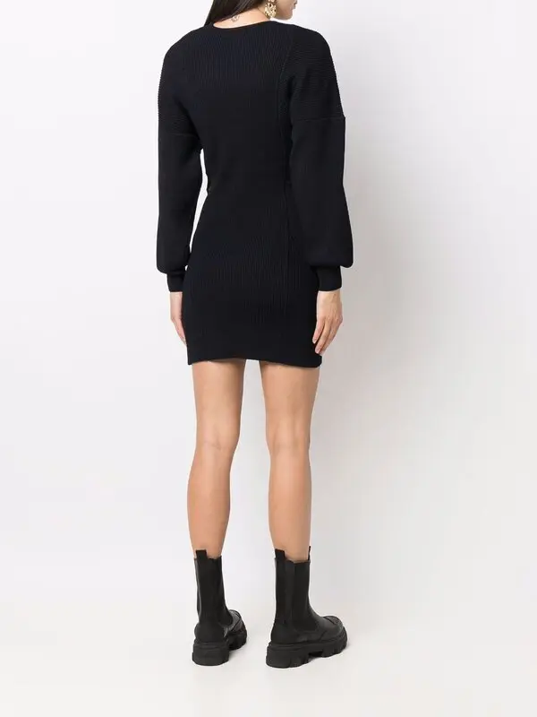 GANNI V-neck Mini Dress