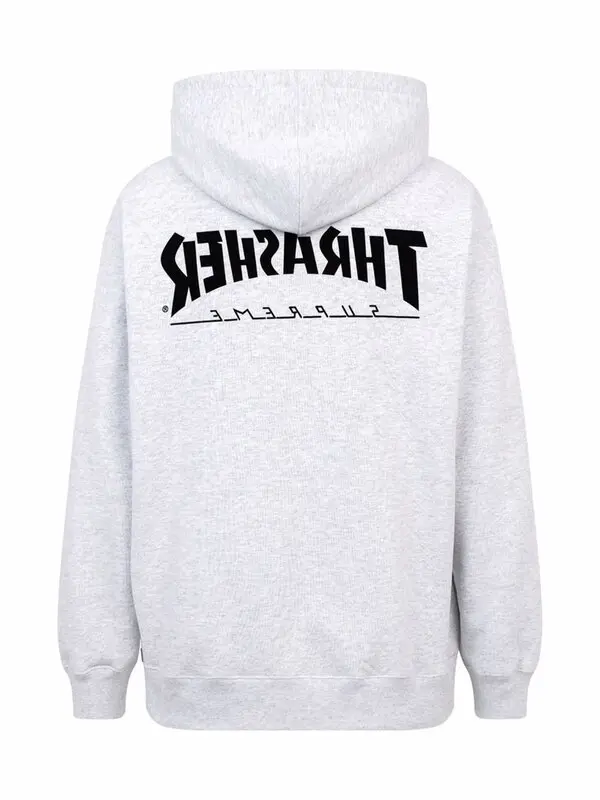 Supreme X Thrasher Graphic-Print Hoodie - Grey | Editorialist
