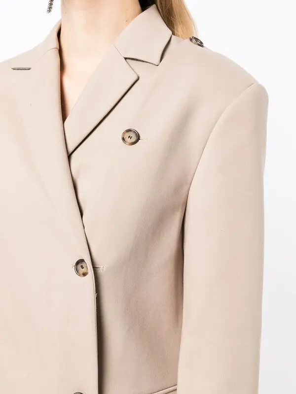 Rokh Asymmetrical Button Blazer