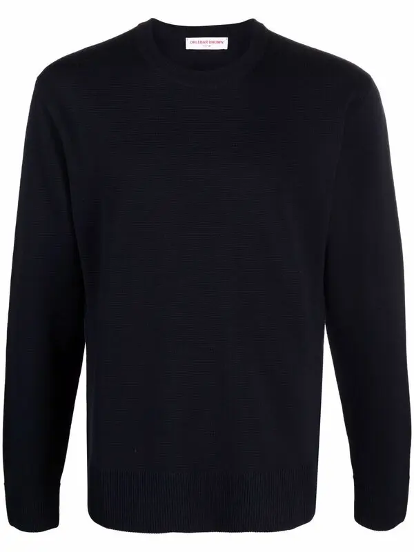 Orlebar Brown Crew Neck Knitted Jumper - Blue