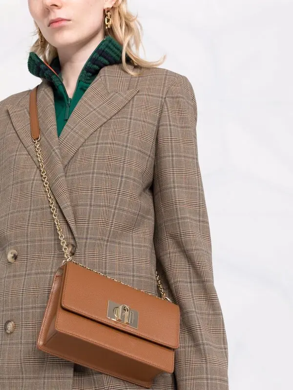 Furla 1927 Shoulder Satchel Bag - Brown