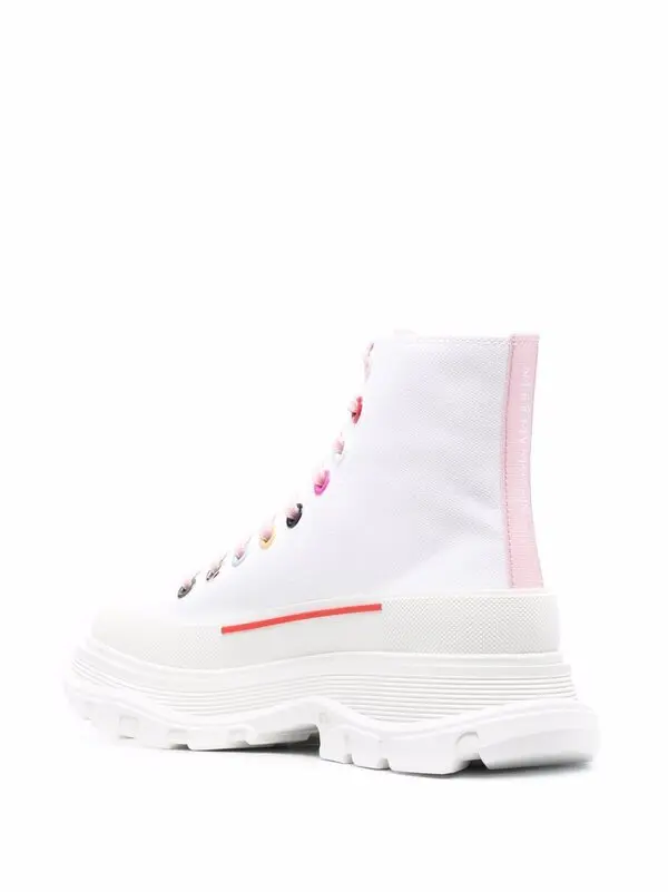Alexander McQueen Tread Slick Ankle Sneakers - White