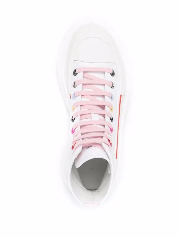 Alexander McQueen Tread Slick Ankle Sneakers - White