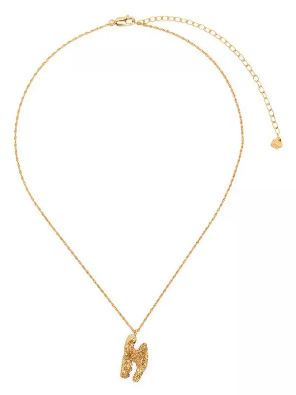 LOVENESS LEE H Alphabet Pendant Necklace - Gold