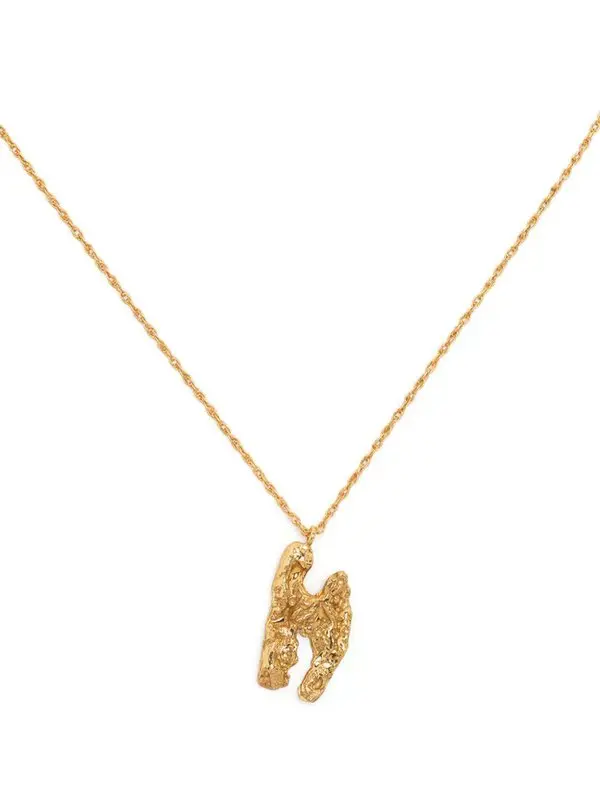 LOVENESS LEE H Alphabet Pendant Necklace - Gold