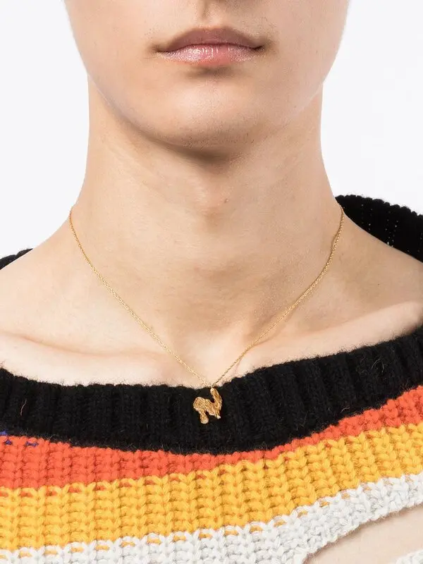 LOVENESS LEE N Alphabet Pendant Necklace - Gold