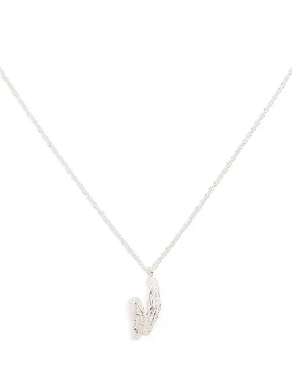 LOVENESS LEE V Alphabet Pendant Necklace - Silver