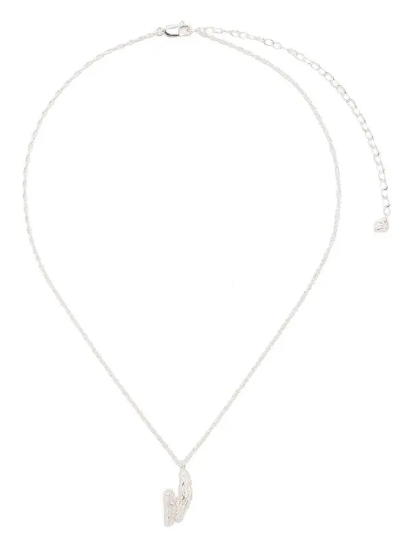 LOVENESS LEE V Alphabet Pendant Necklace - Silver