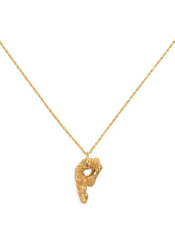LOVENESS LEE P Alphabet Pendant Necklace - Gold