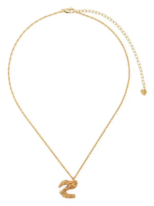 LOVENESS LEE Z Alphabet Pendant Necklace - Gold