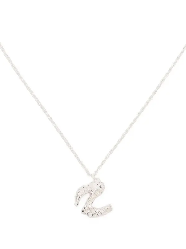LOVENESS LEE Z Alphabet Pendant Necklace - Silver