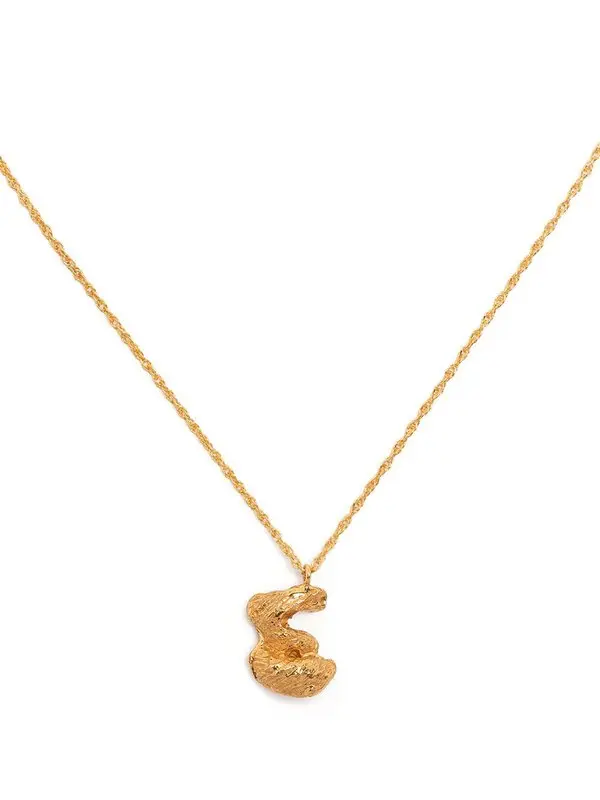 LOVENESS LEE E Alphabet Pendant Necklace - Gold