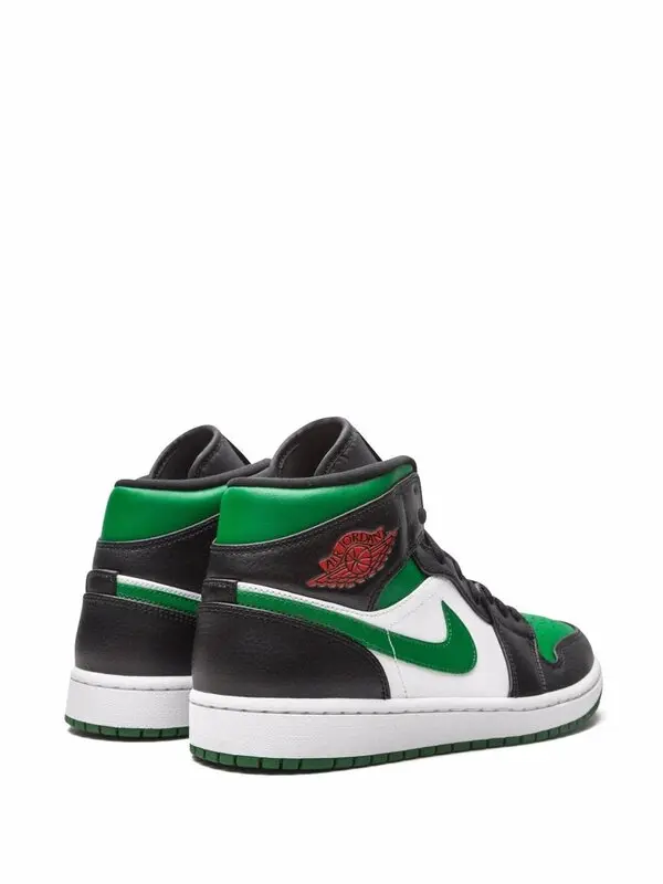 JORDAN Air 1 Mid Green Toe Sneakers