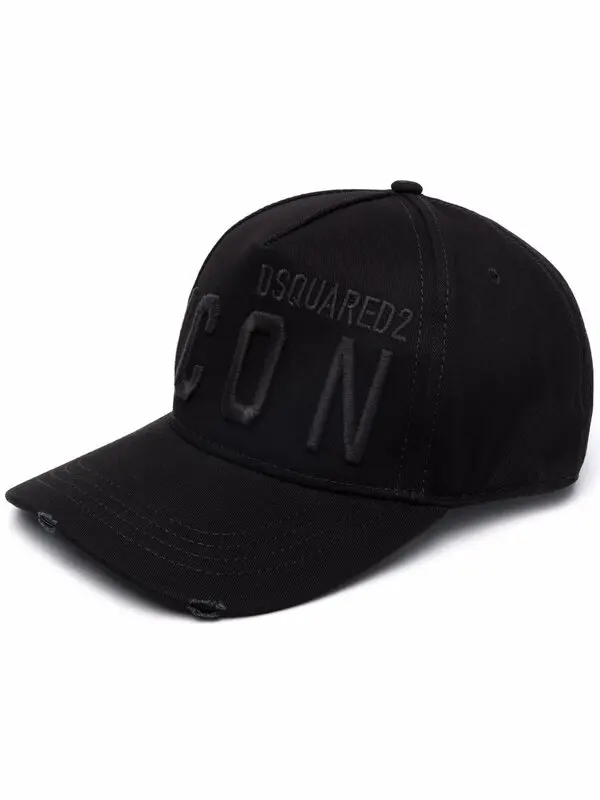 Dsquared2 Icon-embroidered Logo Cap - Black