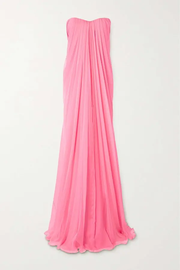 Alexander McQueen Draped Silk-chiffon Gown