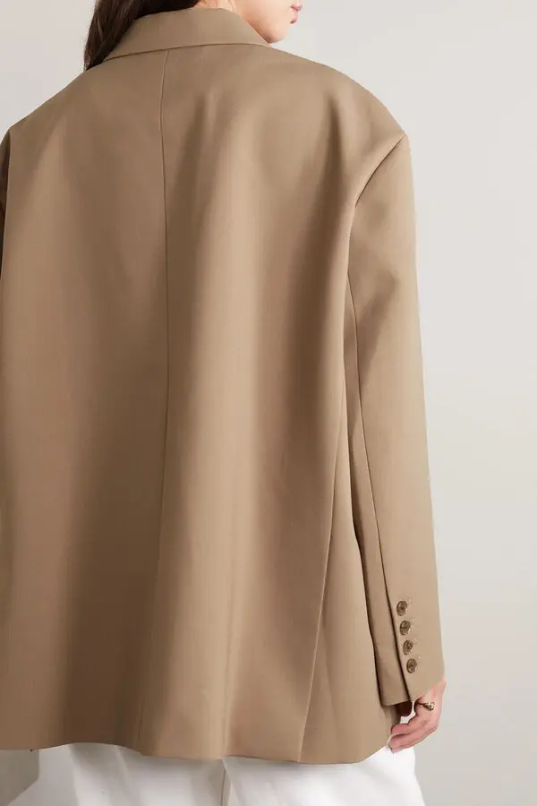 THE FRANKIE SHOP Bea Crepe Blazer - Brown