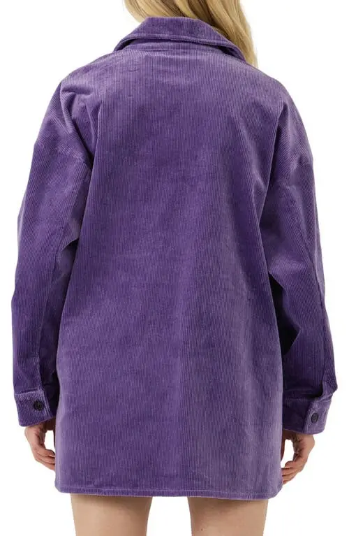 GREY LAB Corduroy Oversized Jacket - Purple