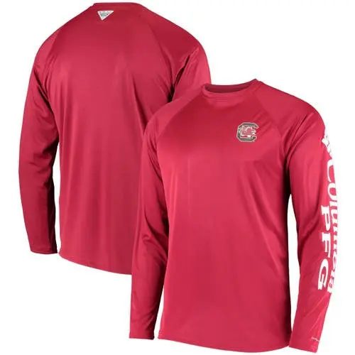 Columbia South Carolina Gamecocks Terminal Tackle Omni-shade Raglan Long Sleeve T-shirt - Garnet