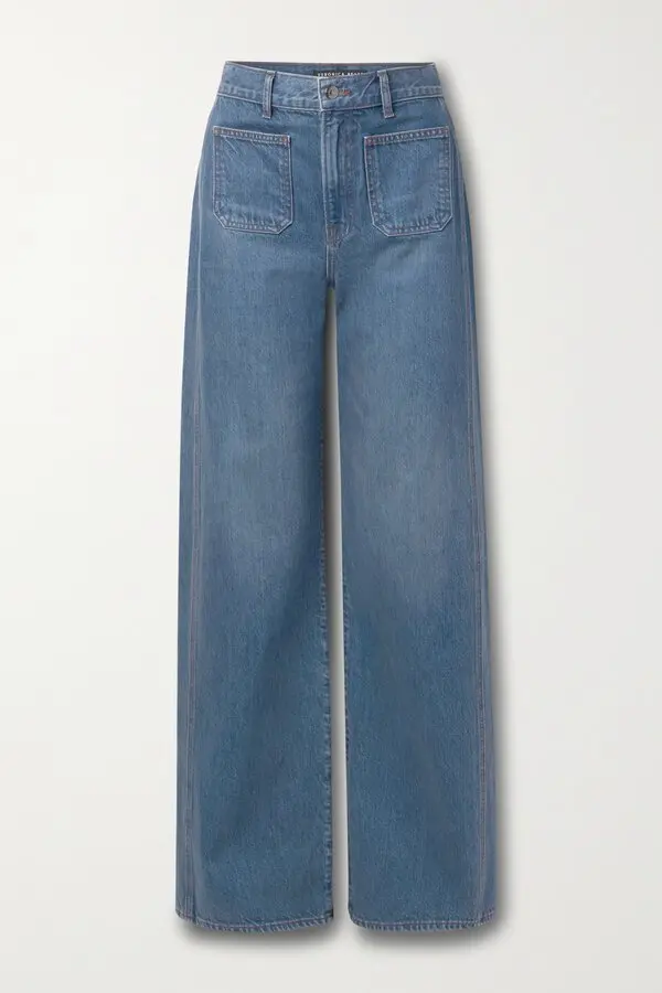Veronica Beard Taylor High-rise Wide-leg Jeans - Blue