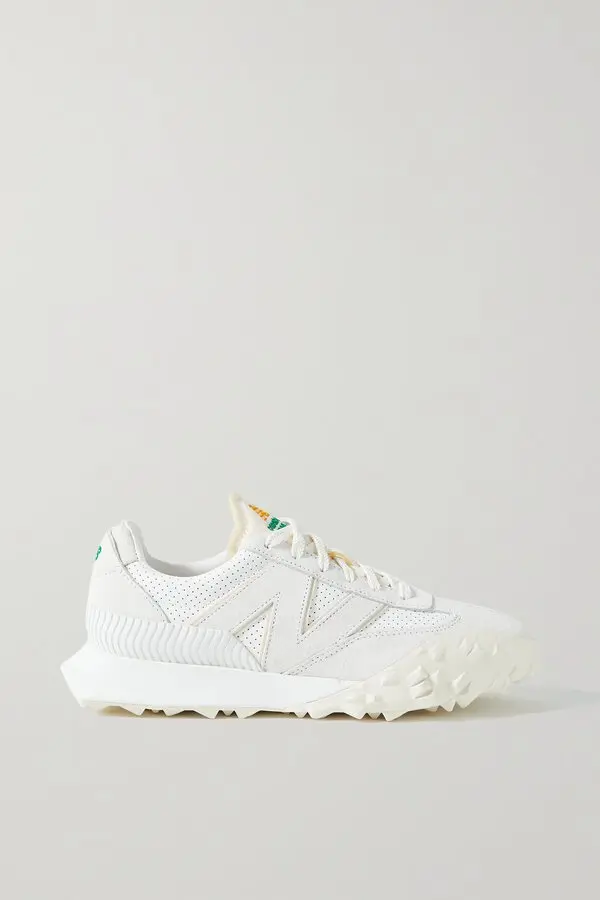 NEW BALANCE Casablanca Xc-72 Perforated Leather And Suede Sneakers