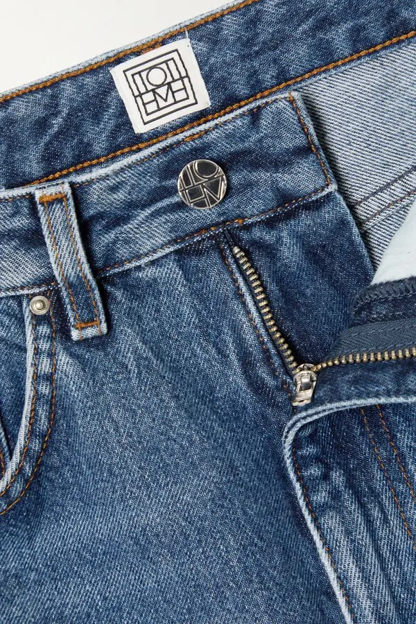 TOTEME Net Sustain Cropped High-rise Flared Organic Jeans