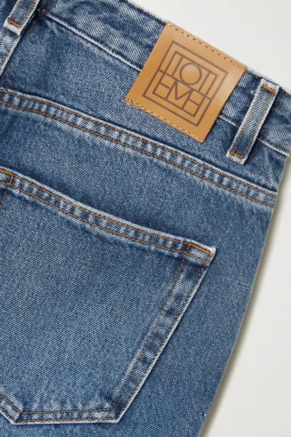 TOTEME Net Sustain Cropped High-rise Flared Organic Jeans