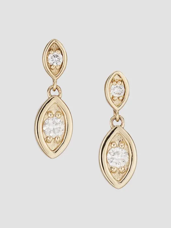 SYDNEY EVAN 14k & Diamond Evil-eye Drop Earrings