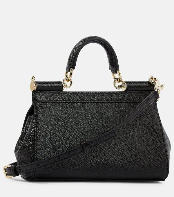 Dolce & Gabbana Sicily Mini Leather Crossbody Bag - Black