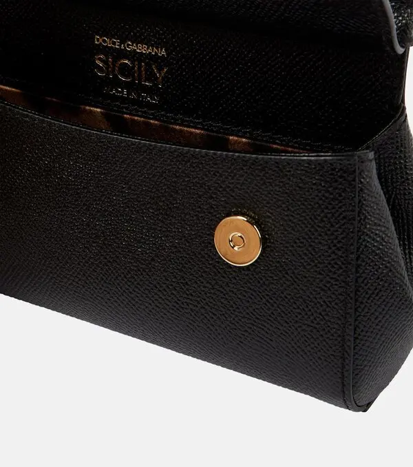 Dolce & Gabbana Sicily Mini Leather Crossbody Bag
