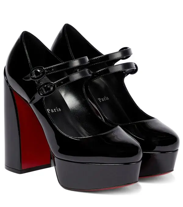 CHRISTIAN LOUBOUTIN Movida Jane 130 Leather Platform Pumps