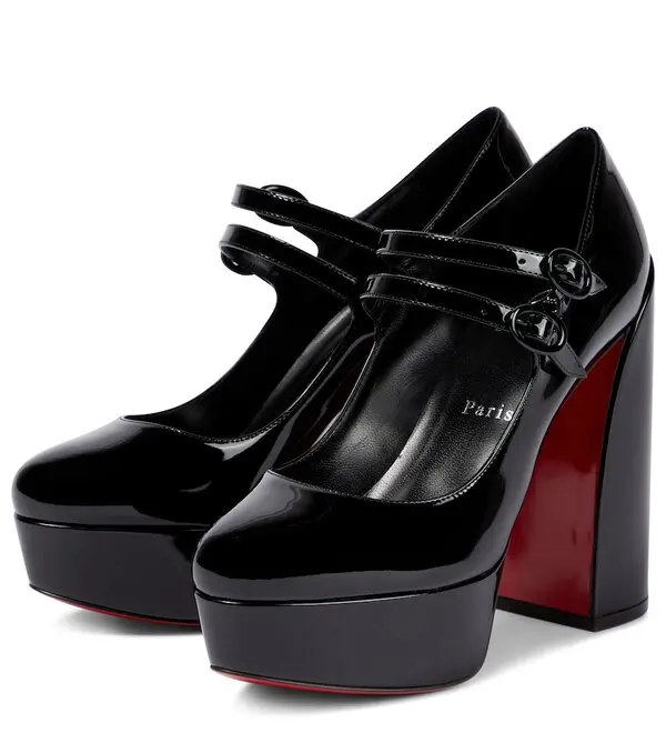 CHRISTIAN LOUBOUTIN Movida Jane 130 Leather Platform Pumps