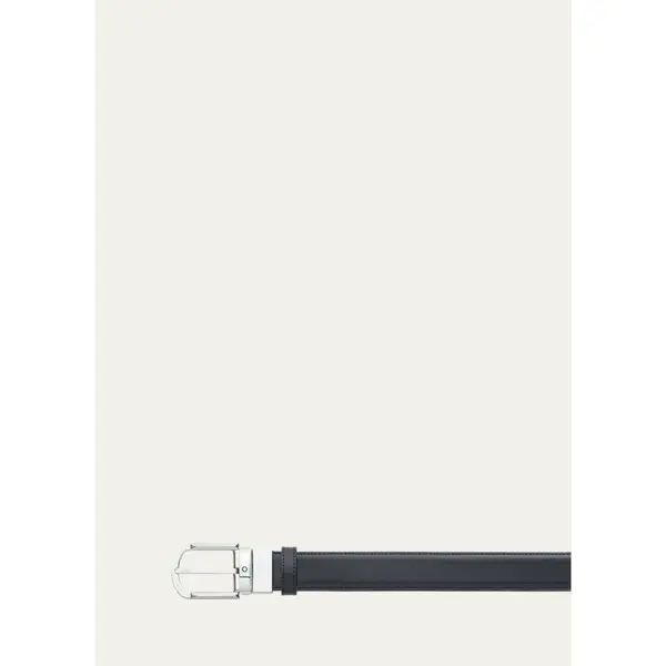 Montblanc Horseshoe-buckle Reversible Leather Belt