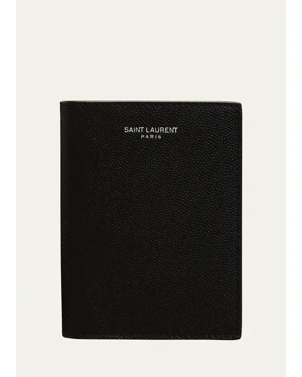 Saint Laurent Pebbled Leather Wallet