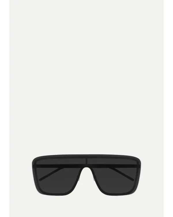 Saint Laurent Mask Metal Shield Sunglasses - Black