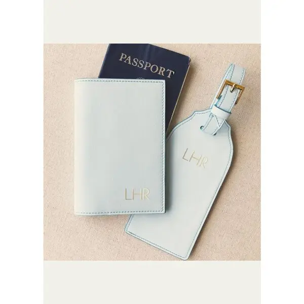 BELL'INVITO Monogram Passport Cover - Cielo