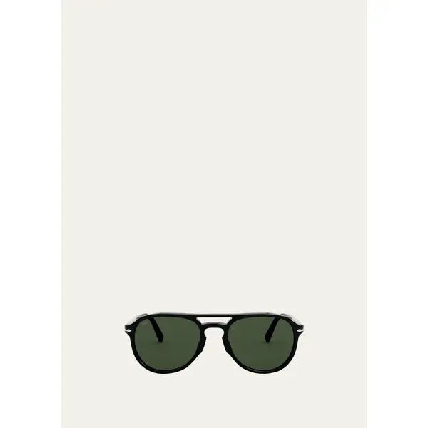 Persol 55mm Double-bridge Acetate Aviator Sunglasses