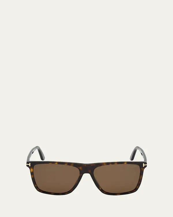 TOM FORD Fletcher Polarized Square Sunglasses - Dark Havana