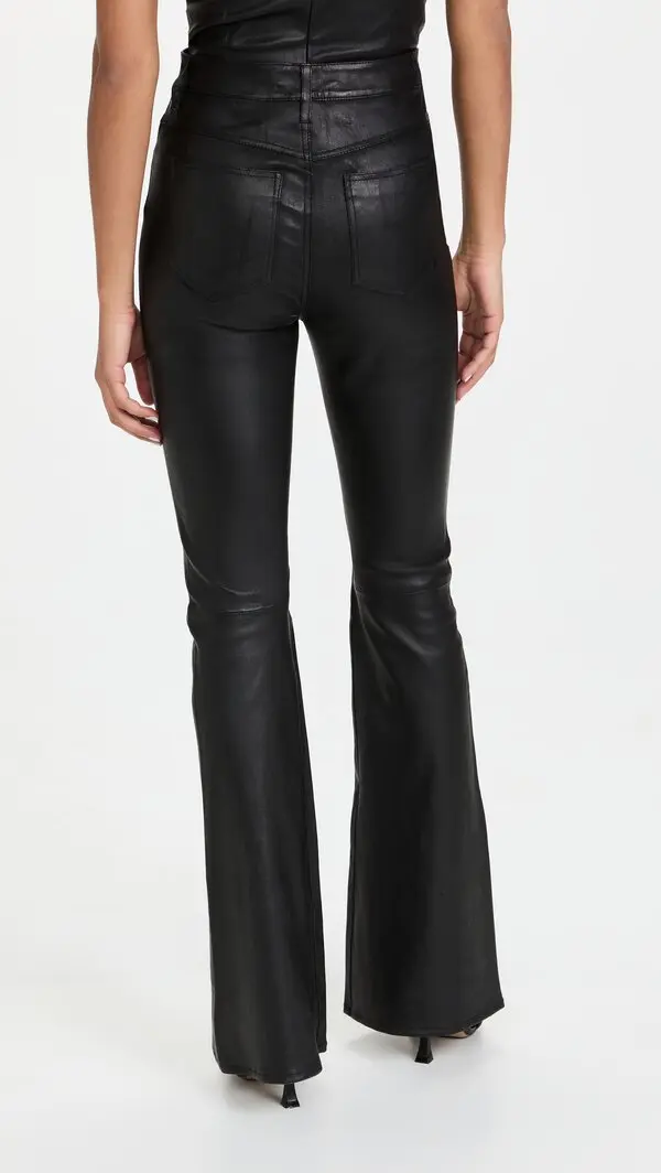 Sprwmn 5 Pocket Micro Flare Leather Pants