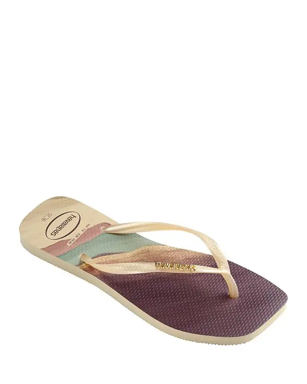 Havaianas Slim Square Flip Flops - Buttercream