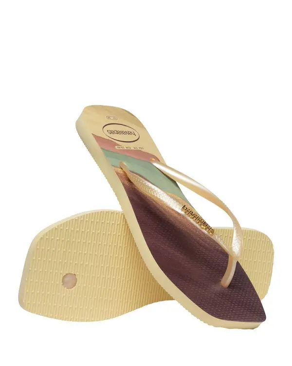 Havaianas Slim Square Flip Flops - Buttercream