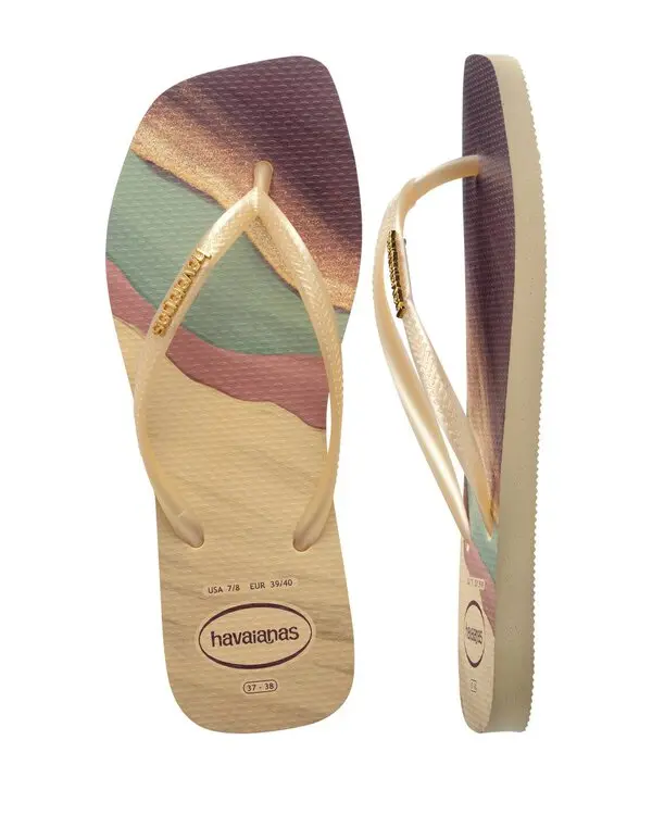 Havaianas Slim Square Flip Flops - Buttercream