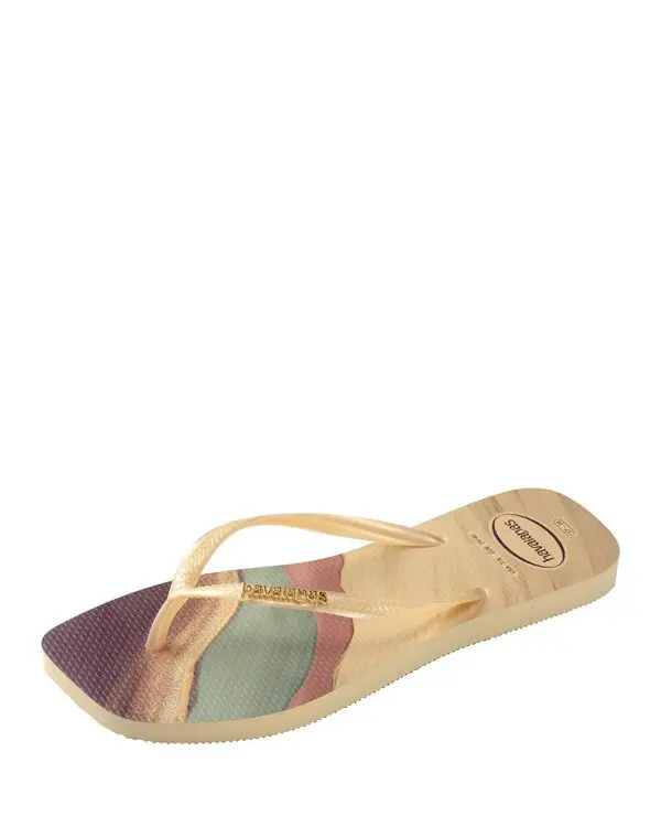 Havaianas Slim Square Flip Flops - Buttercream