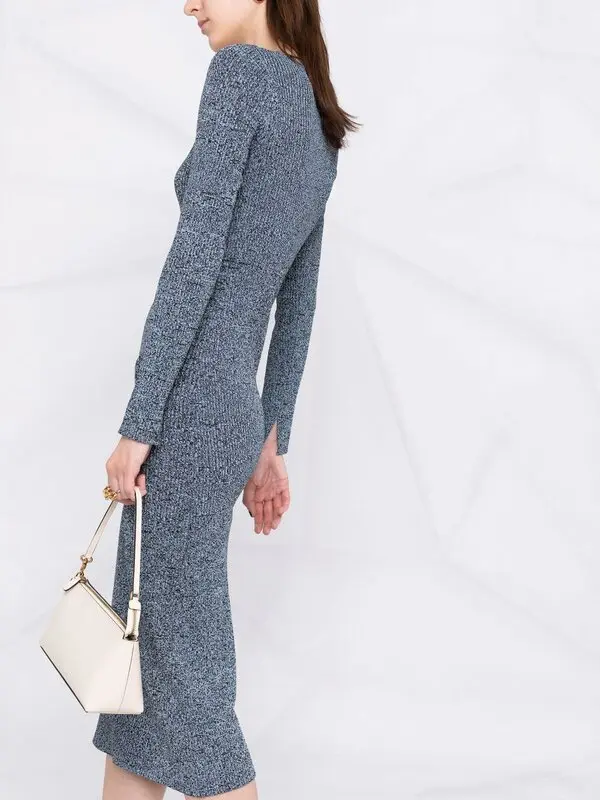 GANNI Melange-knit Dress